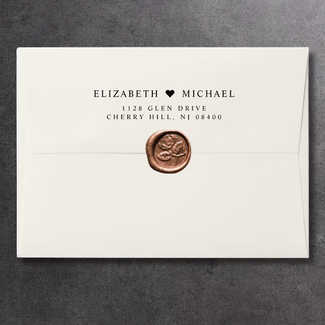 Elegant Cream Wedding Return Address Envelope | Zazzle
