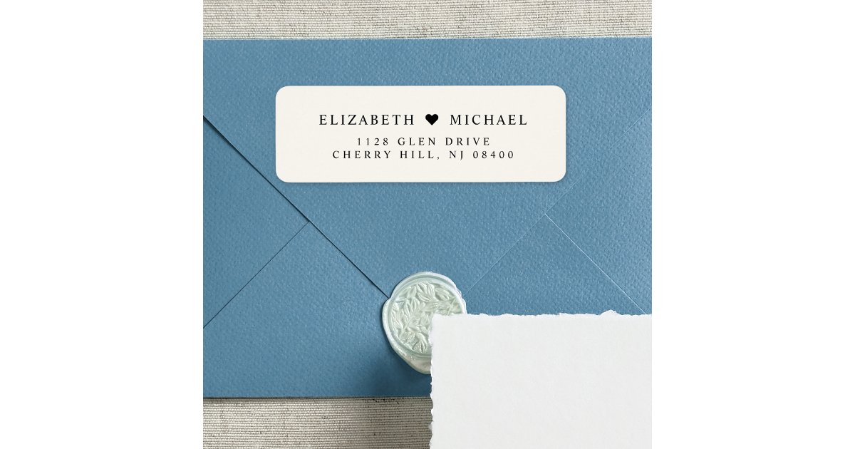Elegant Cream Wedding Return Address Label | Zazzle