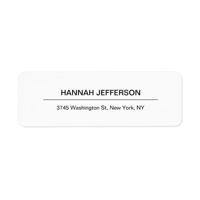 Elegant Creative Minimalist Modern Professional Label | Zazzle