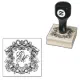 Elegant Crest Wedding Monogram Rubber Stamp | Zazzle