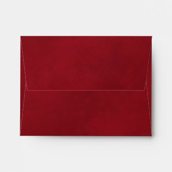 Elegant Crimson Red and Gold Lace Wedding RSVP Envelope | Zazzle