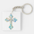 Elegant Cross | Pocket Prayer Keychain | Zazzle