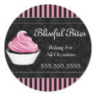 Elegant Cupcake Bakery Box Seals | Zazzle