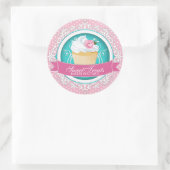 Elegant Cupcake Bakery Box Stickers | Zazzle