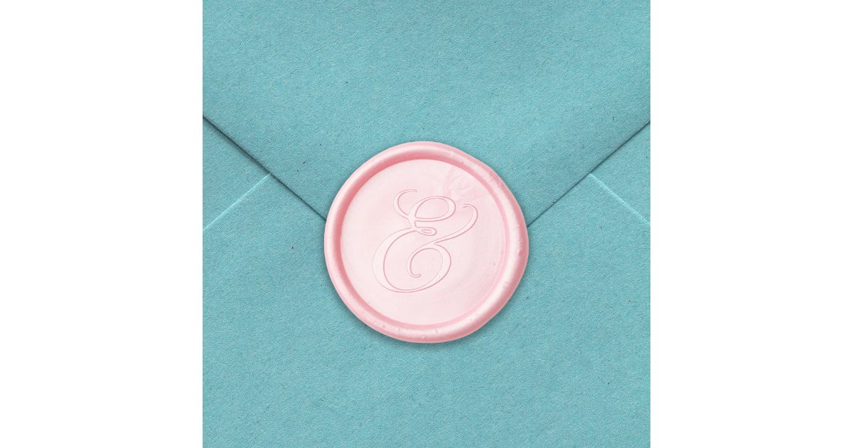 Elegant Cursive Ampersand Wax Seal Sticker | Zazzle