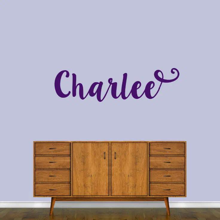 Elegant Cursive Family Name Large Wall Decal | Zazzle