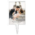 Elegant Custom Bride and Groom Wedding Photo Cake Topper | Zazzle