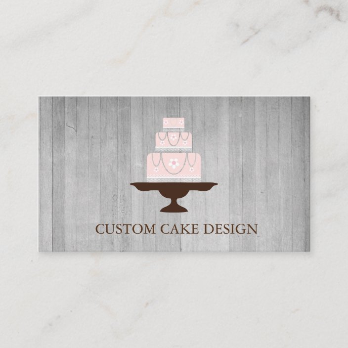 Elegant Custom Cake Design Decorating Business Card | Zazzle.com