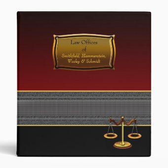 Elegant Custom Legal Business Binder | Zazzle