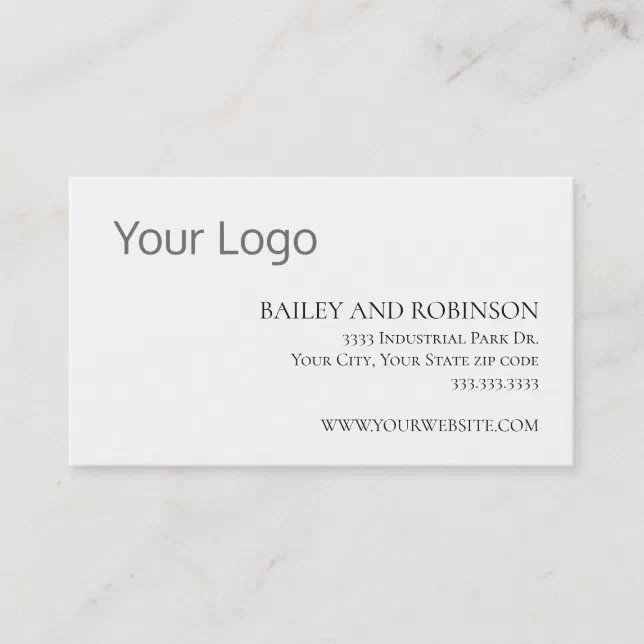 Elegant Custom Logo Business Card | Zazzle