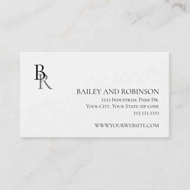 Elegant Custom Logo Monogram Business Card | Zazzle
