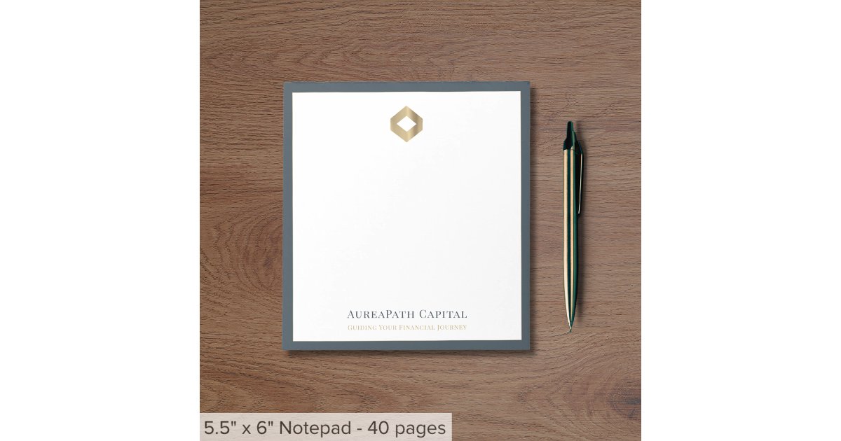 Elegant Custom Logo Notepad | Zazzle