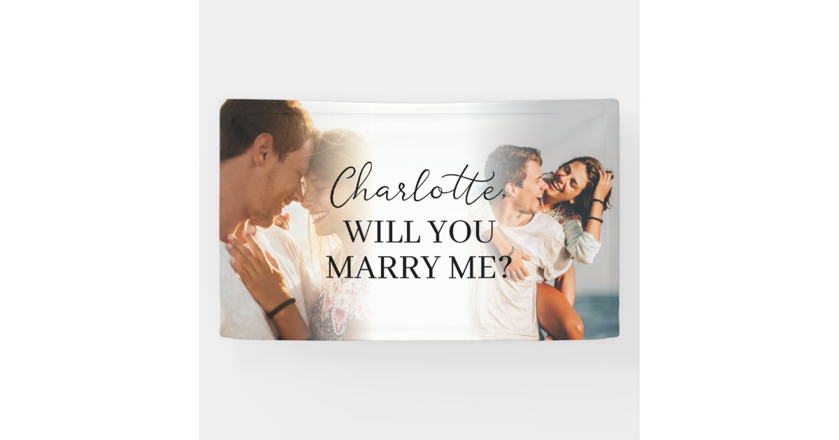 Elegant Custom Marriage Proposal Banner | Zazzle