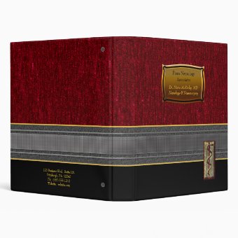 Elegant Custom Medical Business Professional Binder | Zazzle