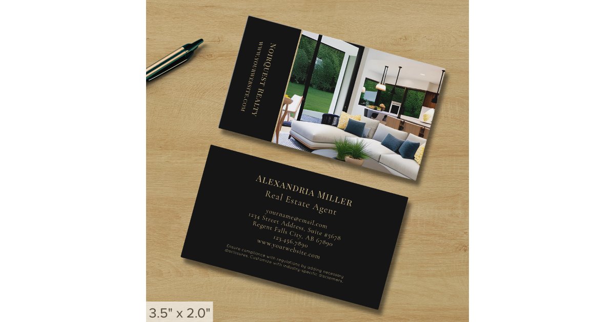 Elegant Custom Photo Business Card | Zazzle