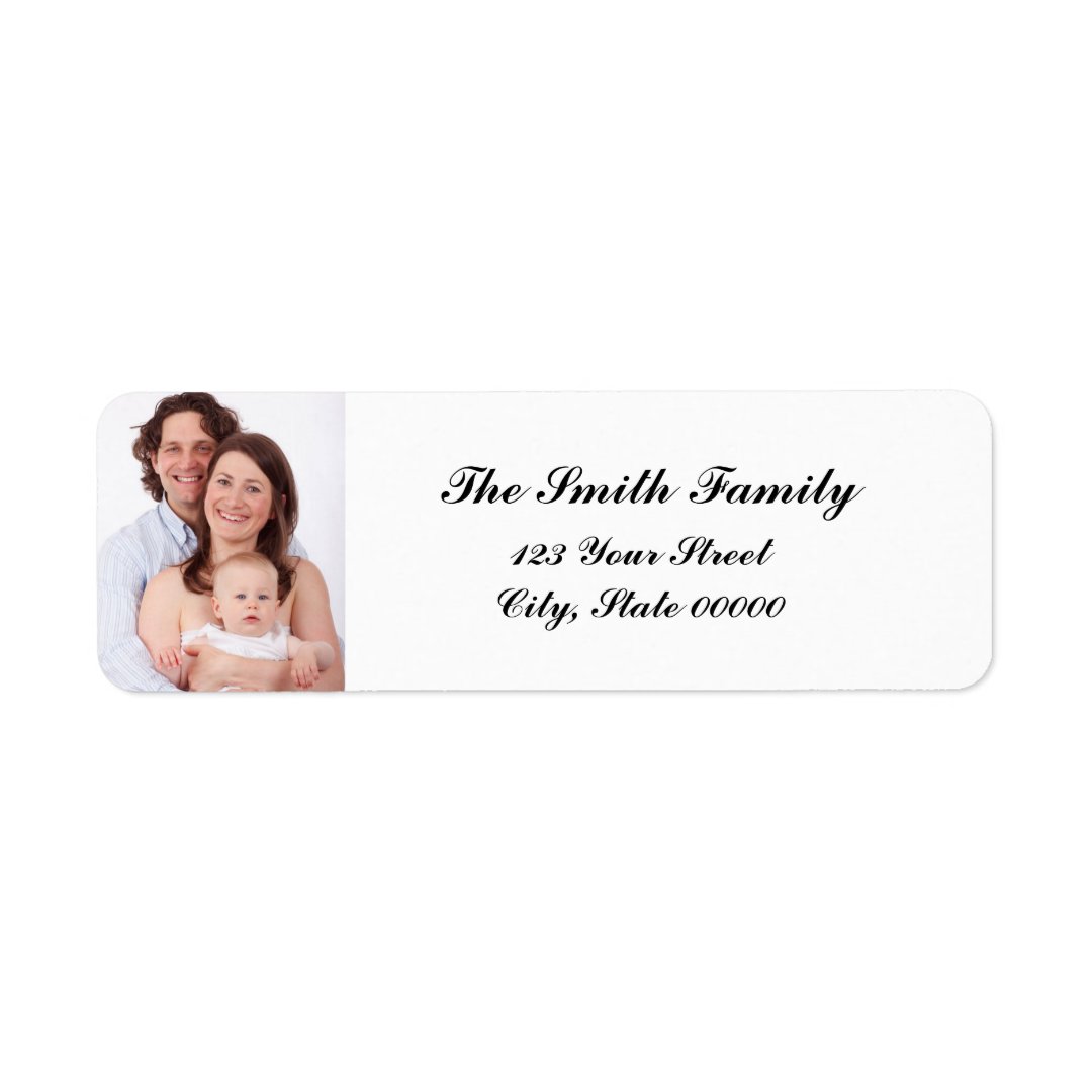Elegant Custom Photo Return Address Label | Zazzle
