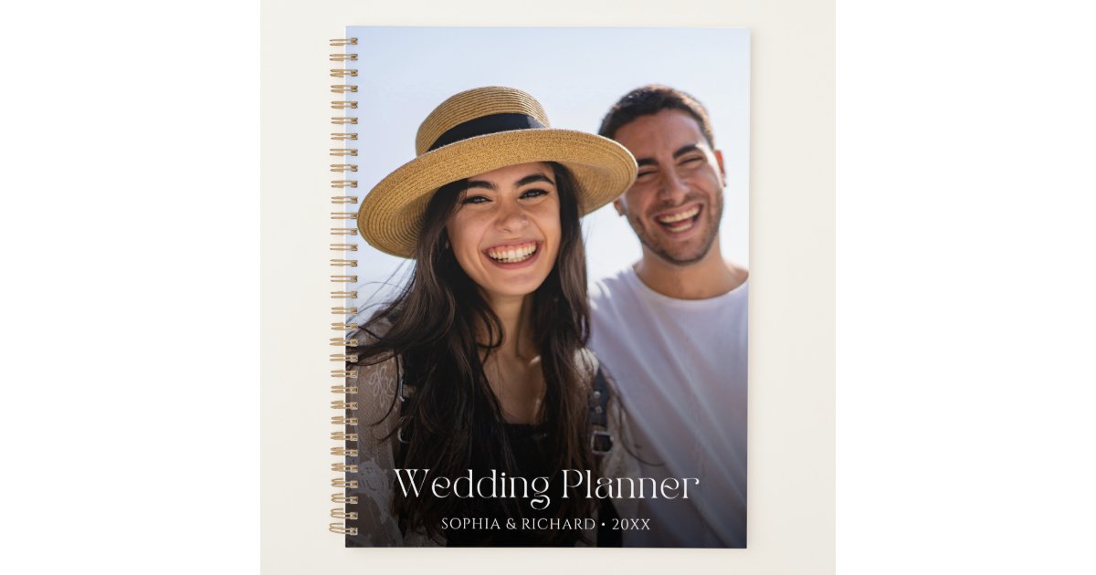 Elegant Custom Photo Wedding Planner | Zazzle
