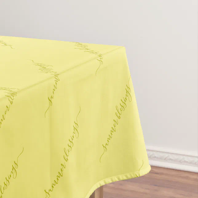 Elegant Custom Summer Yellow Tablecloth | Zazzle