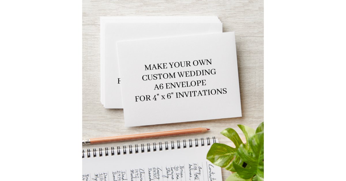 Elegant Custom Wedding 4"x6" Invitations A6 Envelope | Zazzle