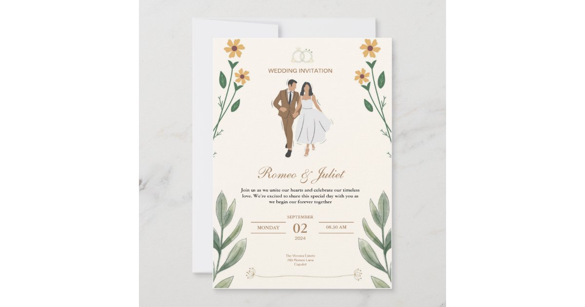 Elegant Custom Wedding Invitations | Zazzle
