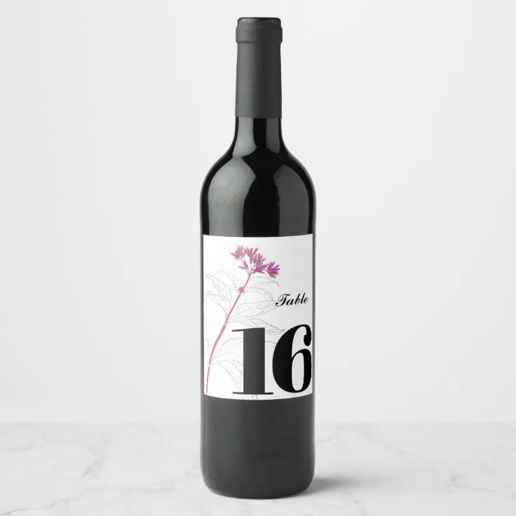 Elegant custom wine label Party table label | Zazzle