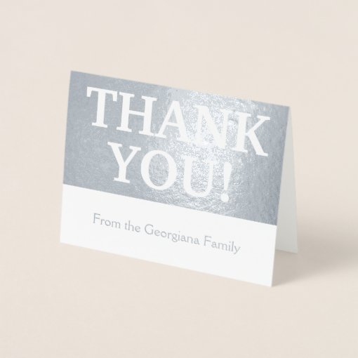 Elegant, Customizable & Basic "THANK YOU!" Card | Zazzle