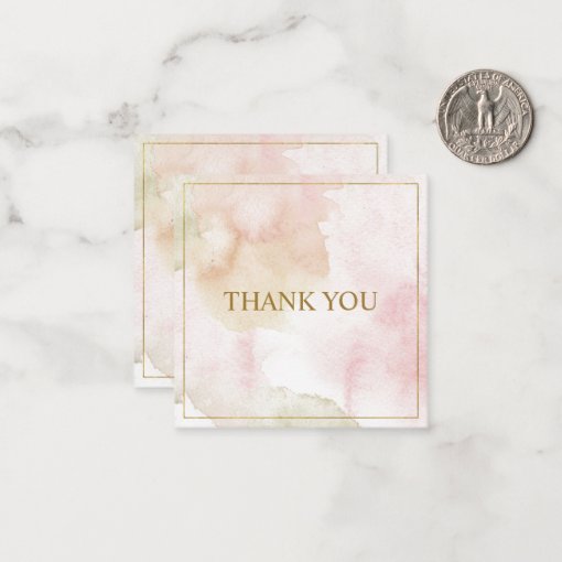 Elegant customizable pastel "Thank you" Note Card | Zazzle