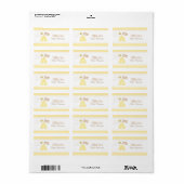 Elegant Cute Bumble Bee Baby Shower Labels | Zazzle