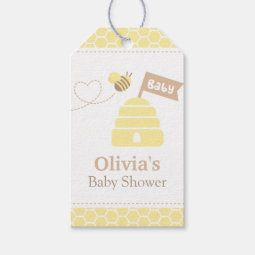 Elegant Cute Bumble Bee Baby Shower Labels | Zazzle