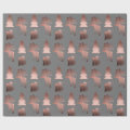 Elegant cute copper rose gold Christmas pattern Wrapping Paper | Zazzle