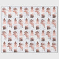 Elegant cute copper rose gold Christmas pattern Wrapping Paper | Zazzle