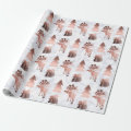 Elegant cute copper rose gold Christmas pattern Wrapping Paper | Zazzle