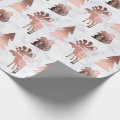 Elegant cute copper rose gold Christmas pattern Wrapping Paper | Zazzle