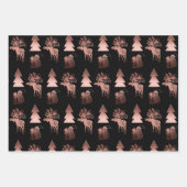 Elegant cute copper rose gold Christmas pattern Wrapping Paper Sheets ...