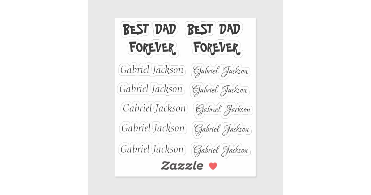 Elegant Cute Italic script 3 type personalize name Sticker | Zazzle