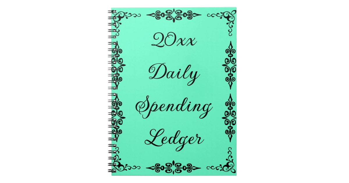 Elegant Daily Spending Ledger Budget Notebook | Zazzle