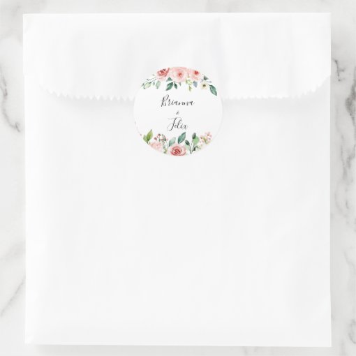 Elegant Dainty Floral Wedding Envelope Seals | Zazzle