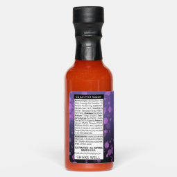 Elegant Daisies with Purple Glitter Wedding Hot Sauces | Zazzle