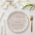 Elegant Daisy Baby Girl Baby Shower Paper Plates | Zazzle