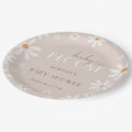 Elegant Daisy Baby Girl Baby Shower Paper Plates | Zazzle