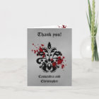 Vampire Halloween Wedding "Thank you" Fake Blood Thank You Card ...