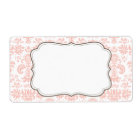 Elegant Damask Label | Zazzle