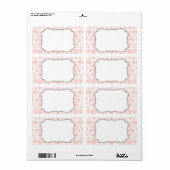 Elegant Damask Label | Zazzle
