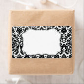 Elegant Damask Label | Zazzle
