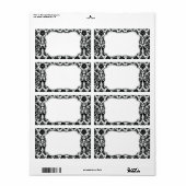 Elegant Damask Label | Zazzle