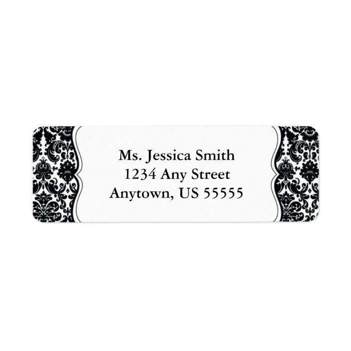 Elegant Damask Return Address Label | Zazzle.com