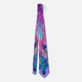 Elegant Dark Blue and Magenta Limelight Hydrangea Neck Tie | Zazzle