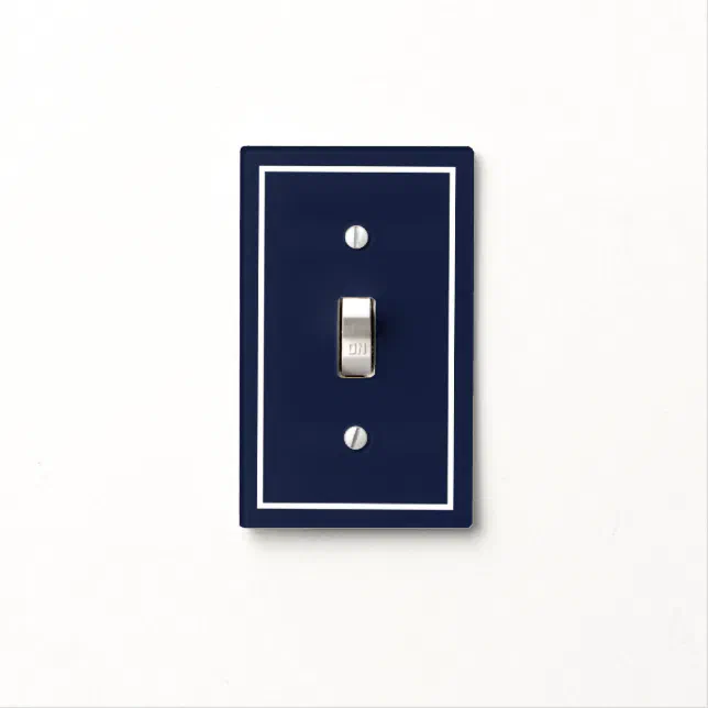 Elegant Dark Blue Light Switch Cover | Zazzle
