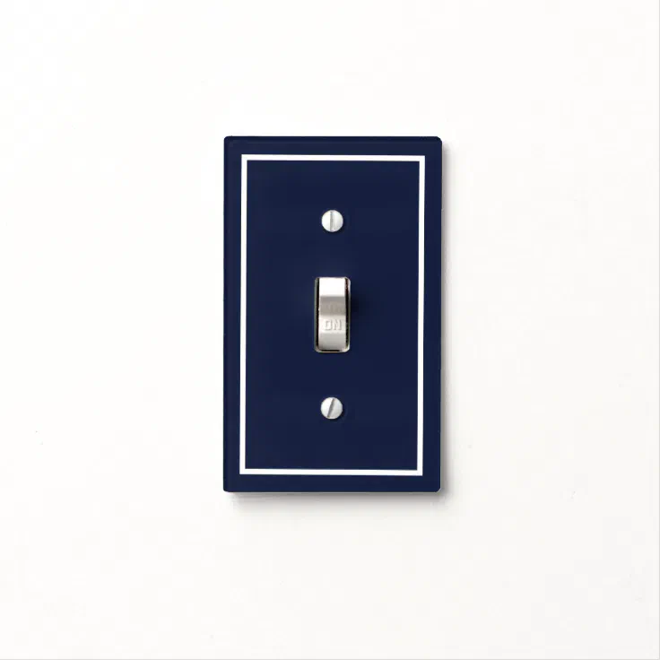 Elegant Dark Blue Light Switch Cover | Zazzle