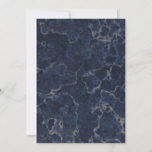 Elegant Dark Blue Marble Wedding Invitation | Zazzle